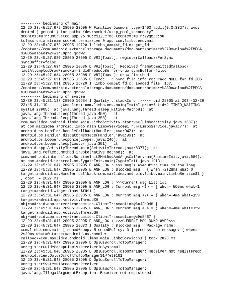 Limbo Log | PDF | Software | Operating System Technology