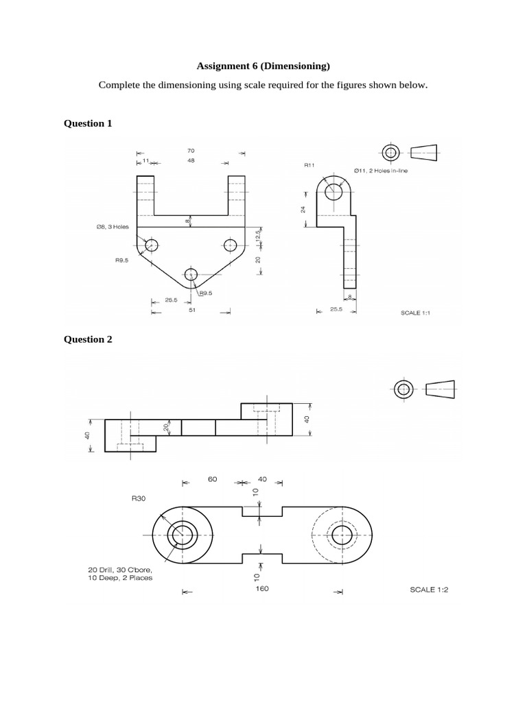 Assignment 6 Dimensioning | PDF