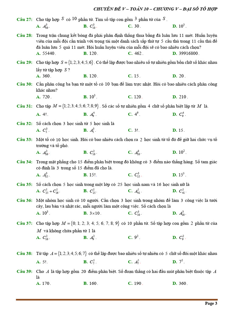Chuyen de Dai So To Hop Toan 10 Canh Dieu 2 RCB | PDF