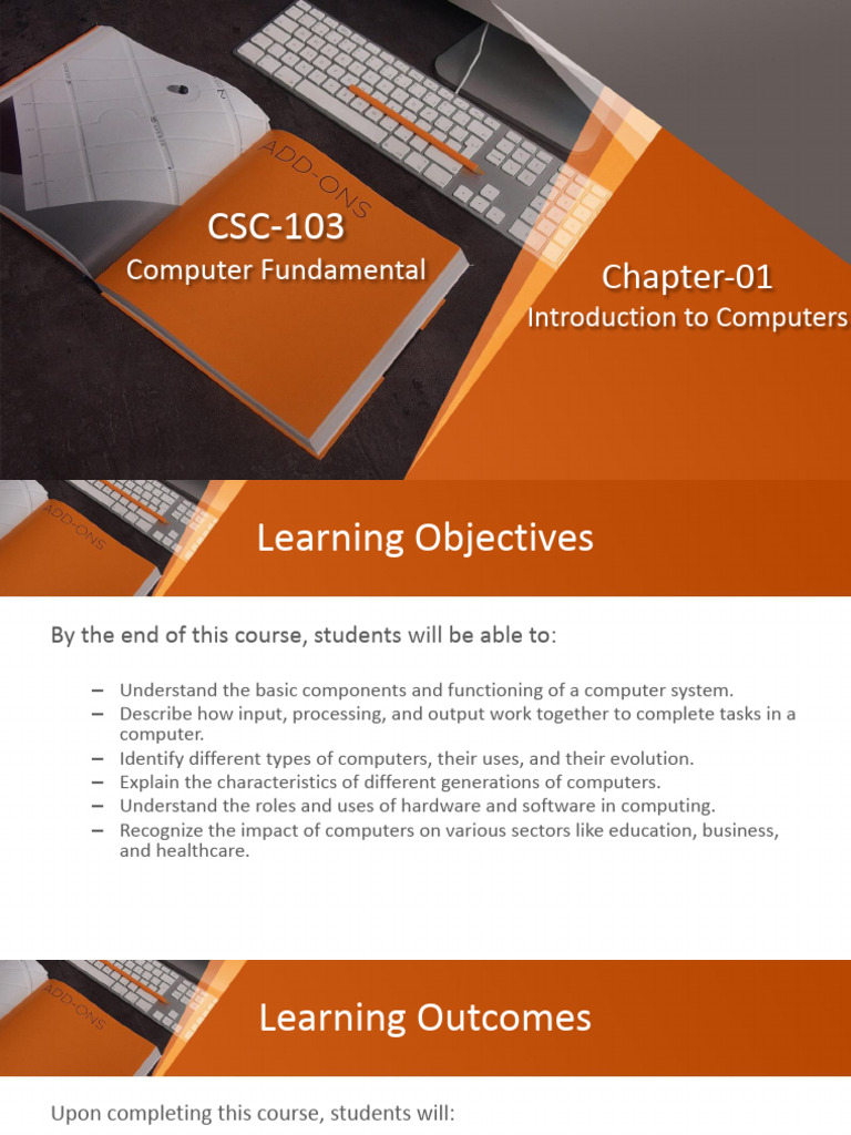 Chapter-01 (Introduction To Computers) | PDF | Computer Hardware | Input/Output