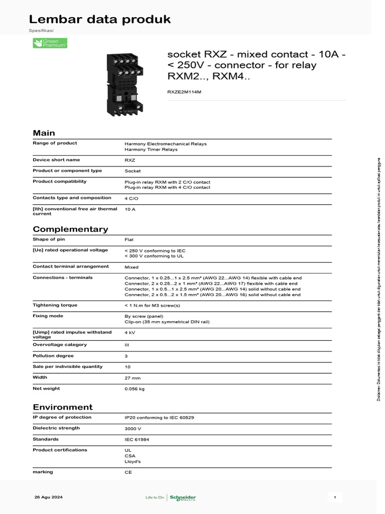 Schneider Electric_Zelio-Timer-Relays_RXZE2M114M | PDF