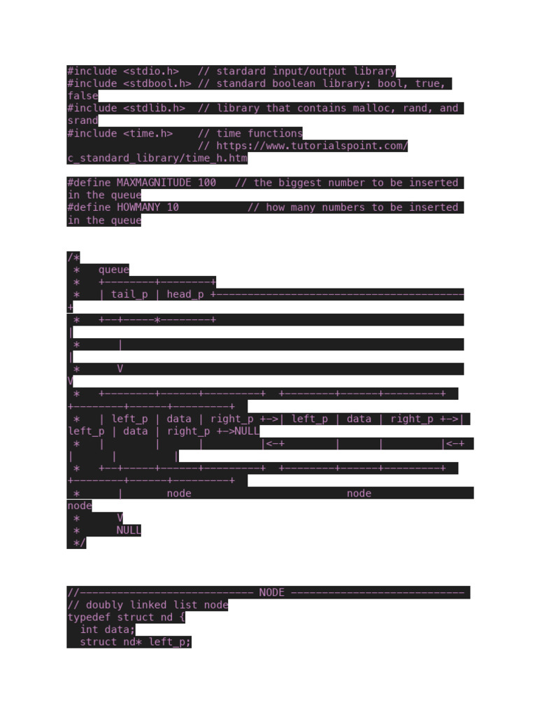 Hw3c Pdf Queue Abstract Data Type Pointer Computer Programming 