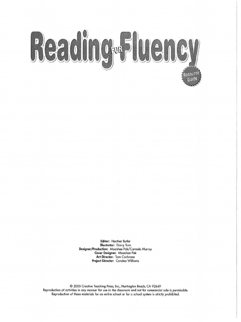 Reading For Fluency | PDF