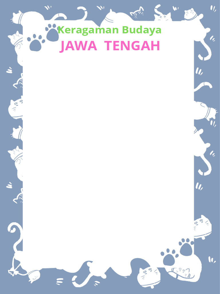 Biru Putih Ilustrasi Lucu Blank Note Dokumen A4 | PDF