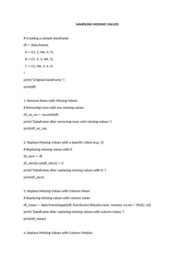 HANDLING MISSING VALUES AND OUTLIERS | PDF | Statistical Data Types ... HANDLING MISSING VALUES AND OUTLIERS | PDF | Statistical Data Types ...