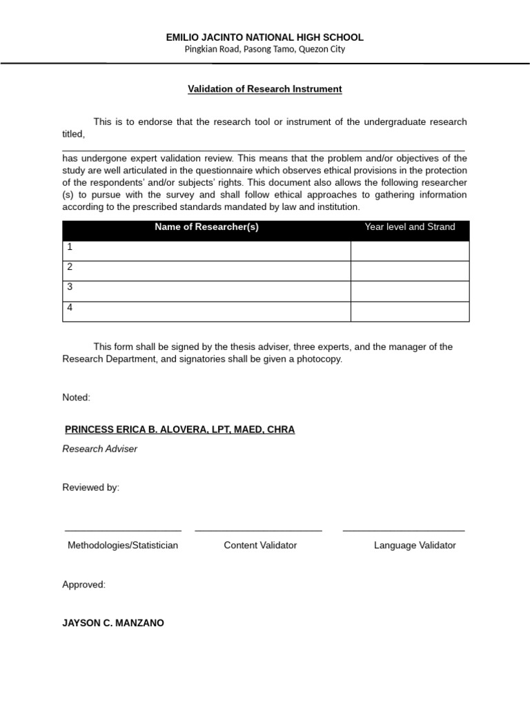 Validation-of-Research-Instrument | PDF
