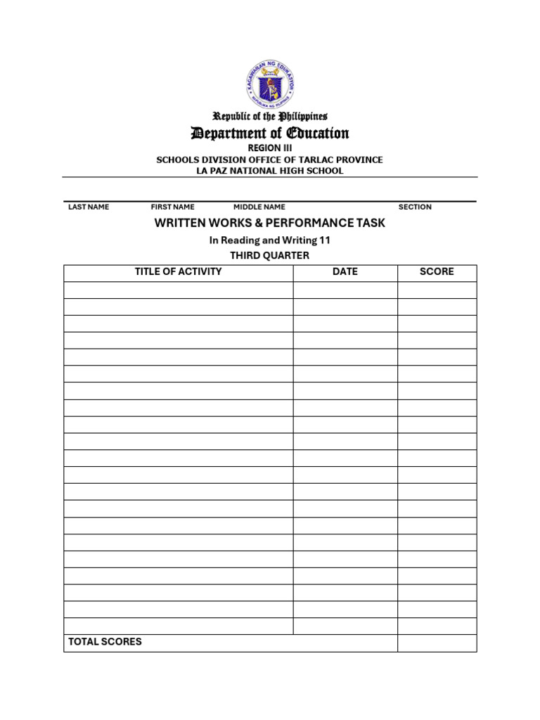 Written Works Front Page | PDF
