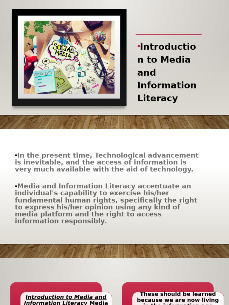 Media and Information Literacy-Introduction To Media | PDF | Social ...