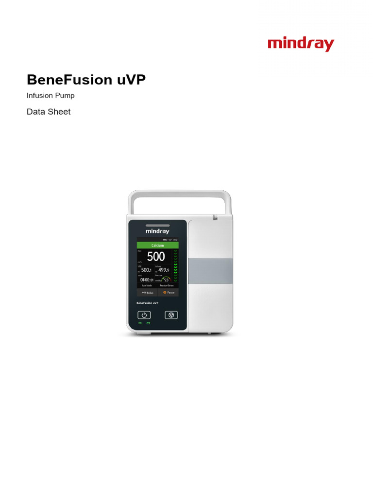 BeneFusion uVP - Data Sheet - ENG - 230519 | PDF | Intravenous Therapy ...