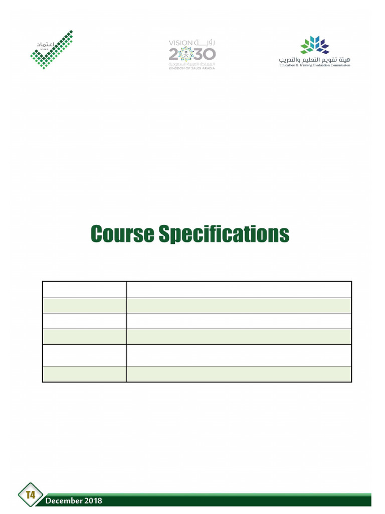 Course Specifications Eng 1001 101 RF | PDF | Learning | Human ...