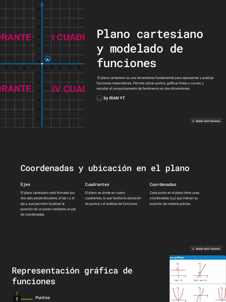Funciones y plano cartesiano explicado | PDF | Sistema de coordenadas ...