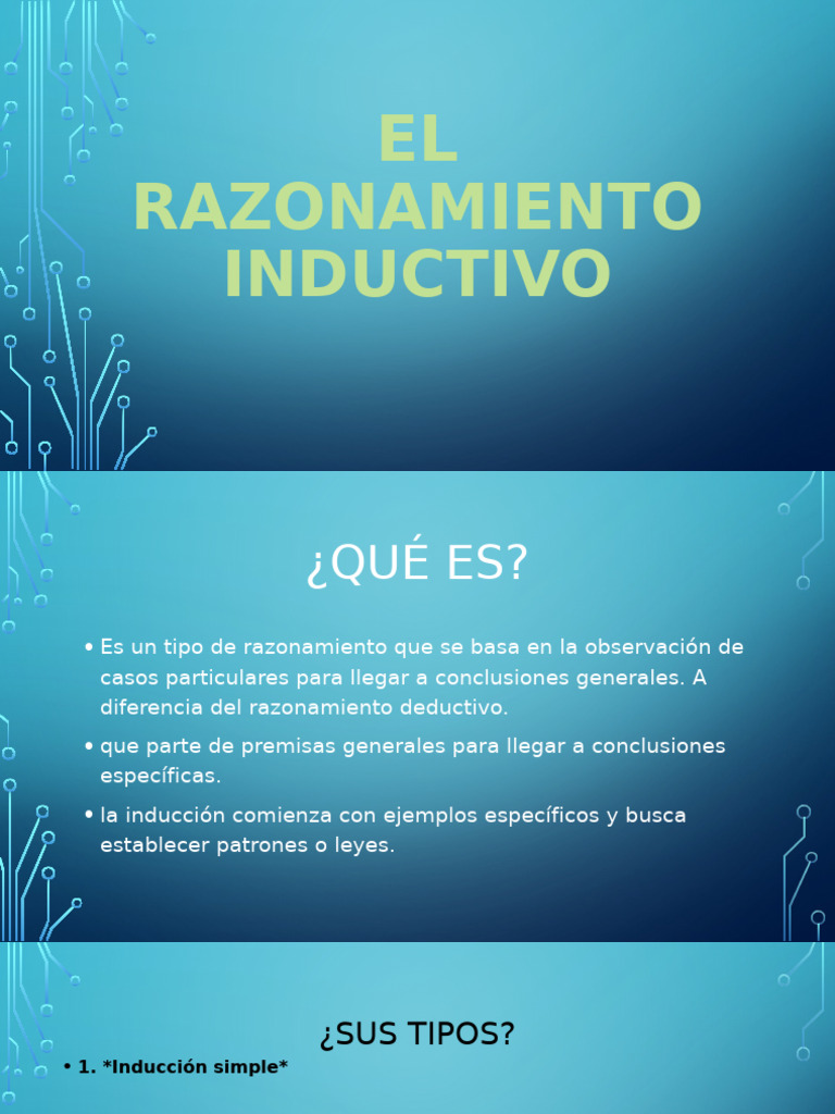 El Razonamiento Inductivo | PDF | Razonamiento inductivo | Razonamiento deductivo
