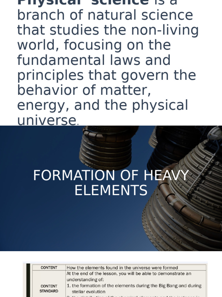 Formation of Heavy Elements | PDF