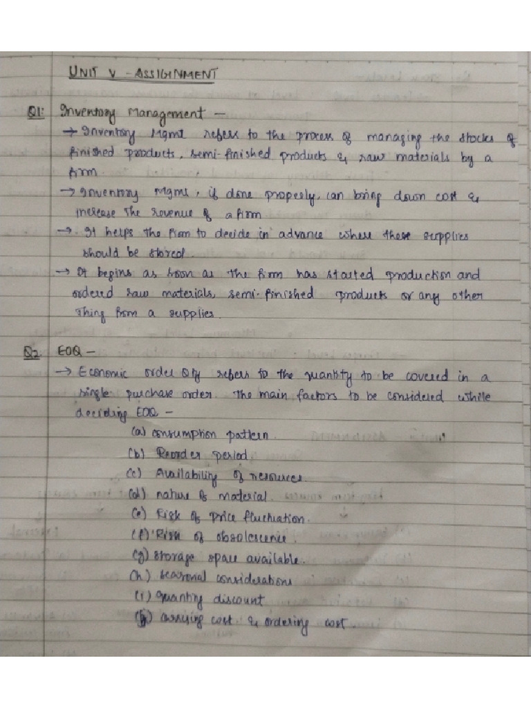 UNIT V Assignment | PDF