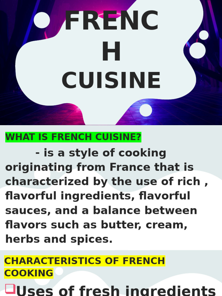 French Cuisine Powerpoint | PDF