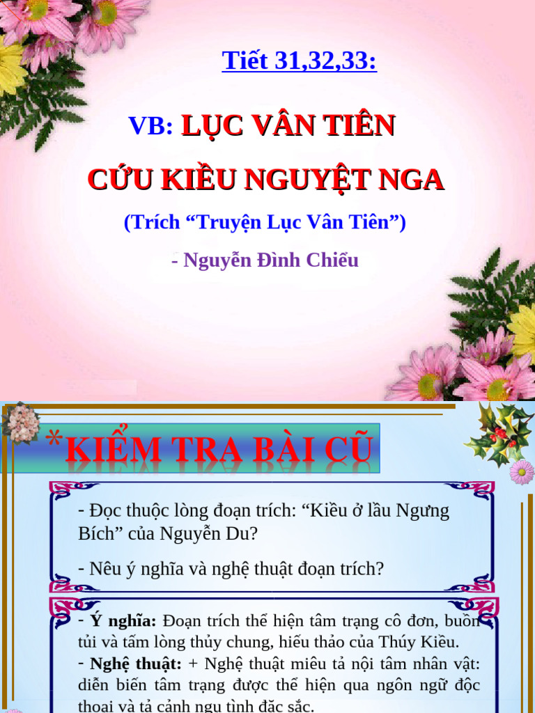 Bai 8 Luc Van Tien Cuu Kieu Nguyet Nga | PDF