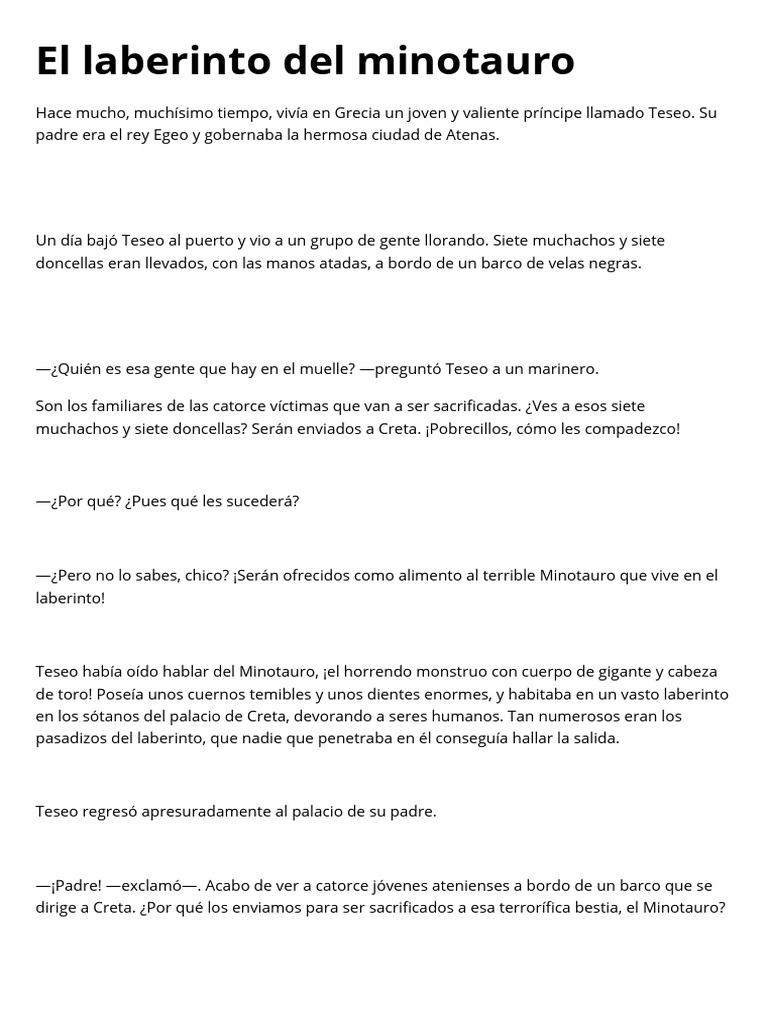 El Laberinto Del Minotauro | PDF | Minotauro | Teseo