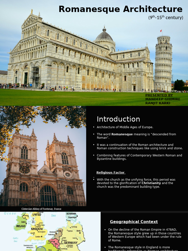 Romanesque-Architecture Presentation | PDF | Vault (Architecture) | Architectural Design