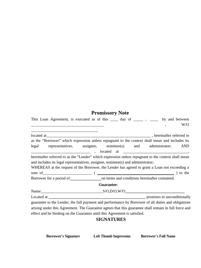 Promissory Note | PDF