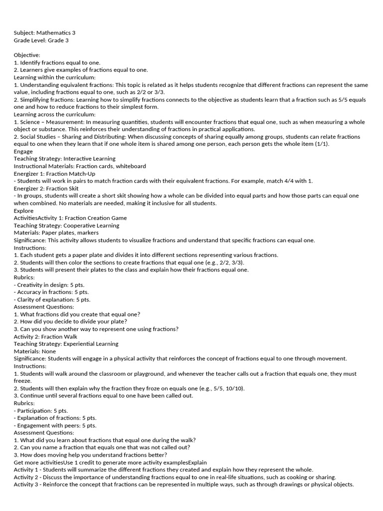 Mix Lesson Plan | PDF | Learning | Force