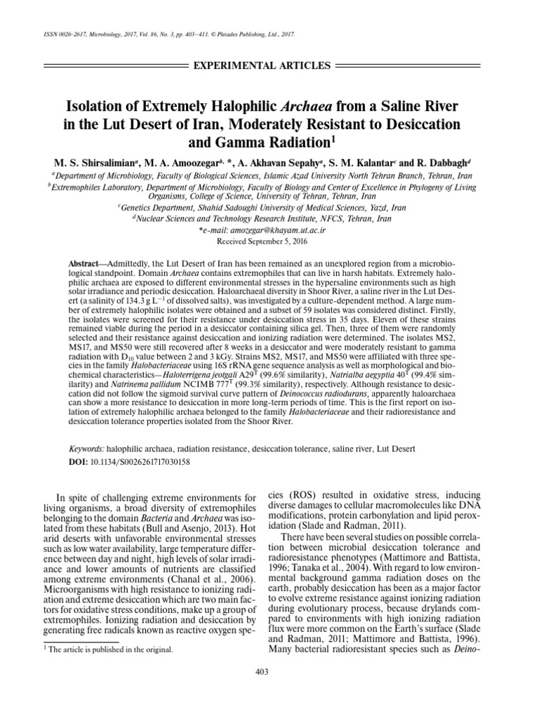 Isolation_of_Extremely_Halophilic_Archae | PDF | Archaea