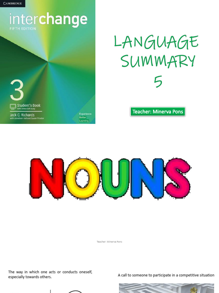 Language Summary 5 - Level 3 | PDF | Teachers | Behavioural Sciences