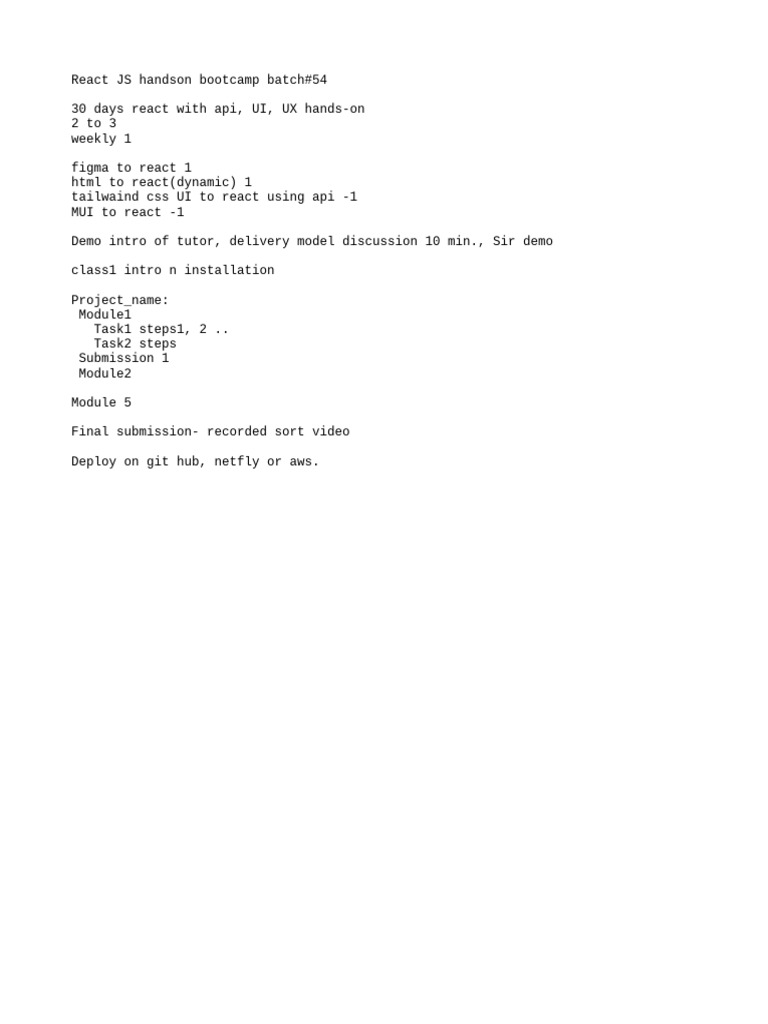 React JS Bootcamp for Developers | PDF
