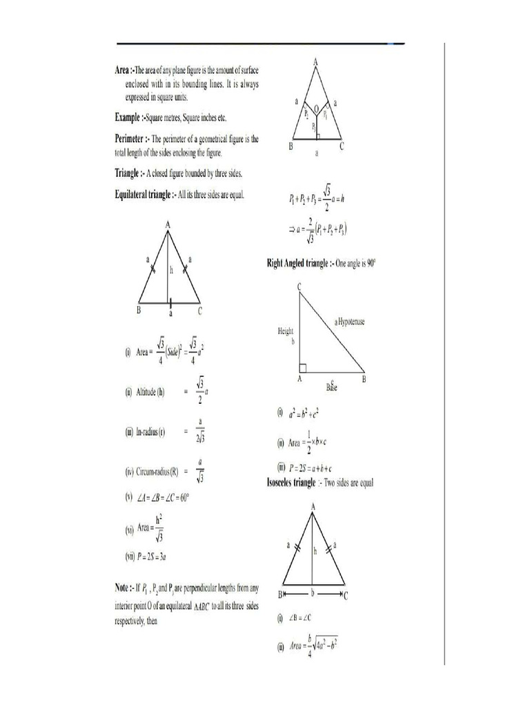 Mensuration Formula | PDF
