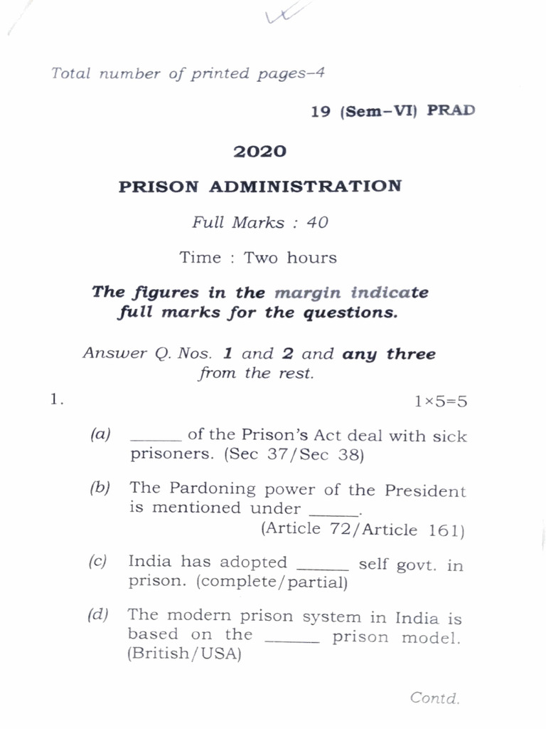Prison Administration Paper 6.3 OP4 | PDF | Prison | Solitary Confinement