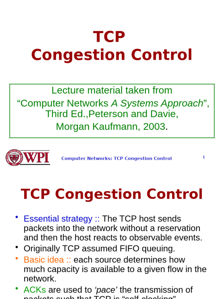 TCP Congestion Control Mechanisms Explained | PDF | Transmission ...