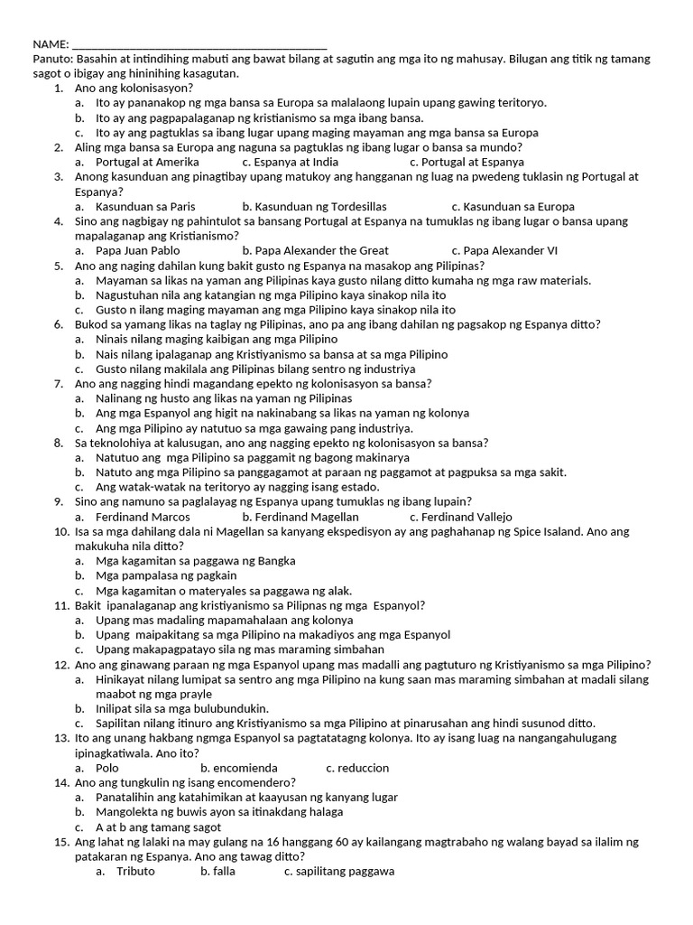 Activity Sheet Ap 5 | PDF