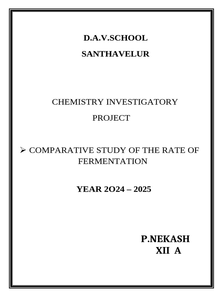 Rate of Fermentation in Juices Study | PDF | Fermentation | Fructose