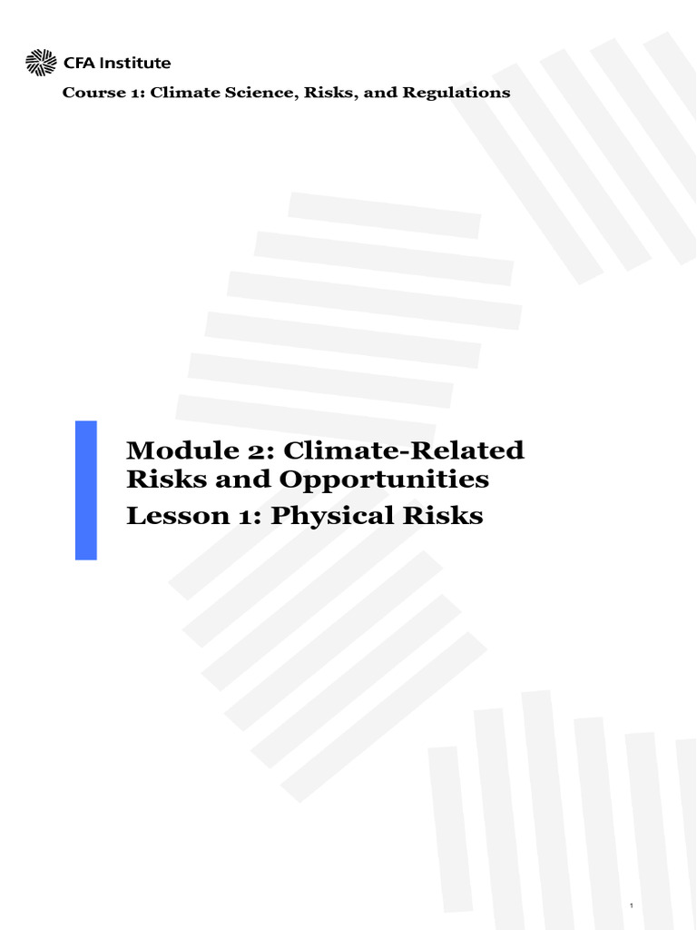 1.2 Module 2 Lesson 1 Physical Risks Reading Packet | PDF | Climate ...