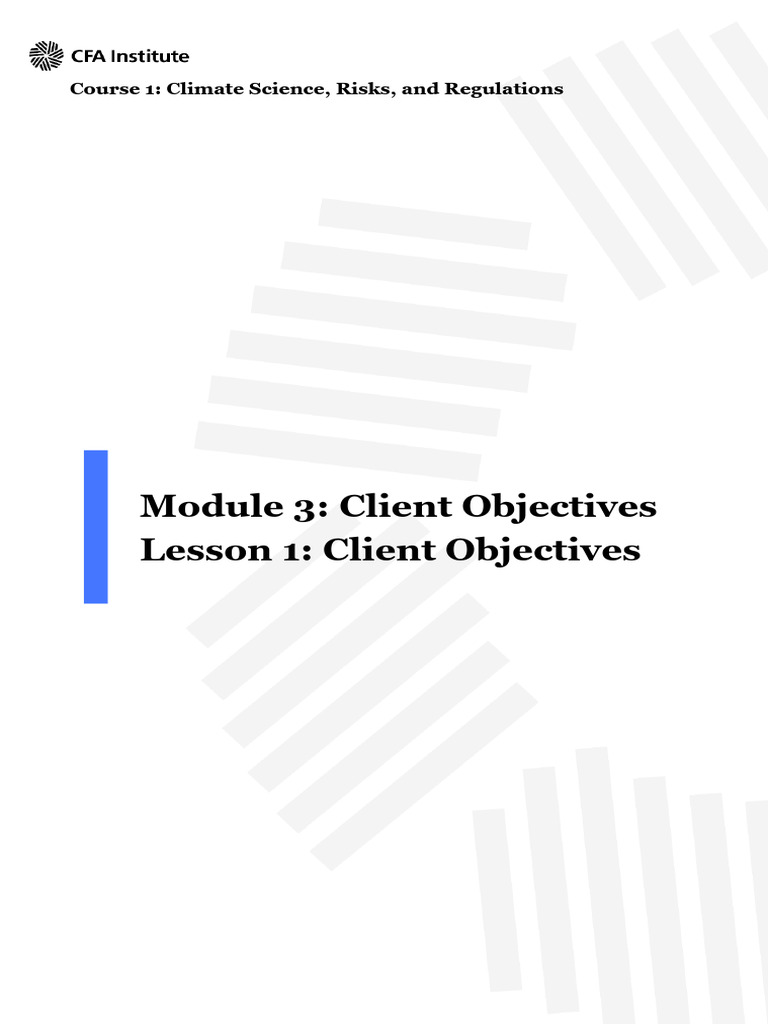 1.6 Module 3 Lesson 1 Client objectives Reading Packet | PDF ...