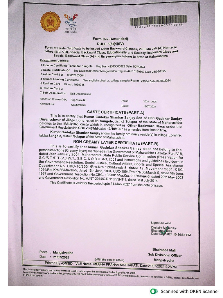 Non-Creamy Layer | PDF