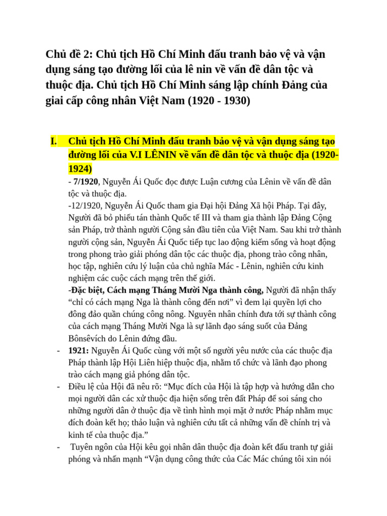 Nội dung chủ để 2 TTHCM | PDF