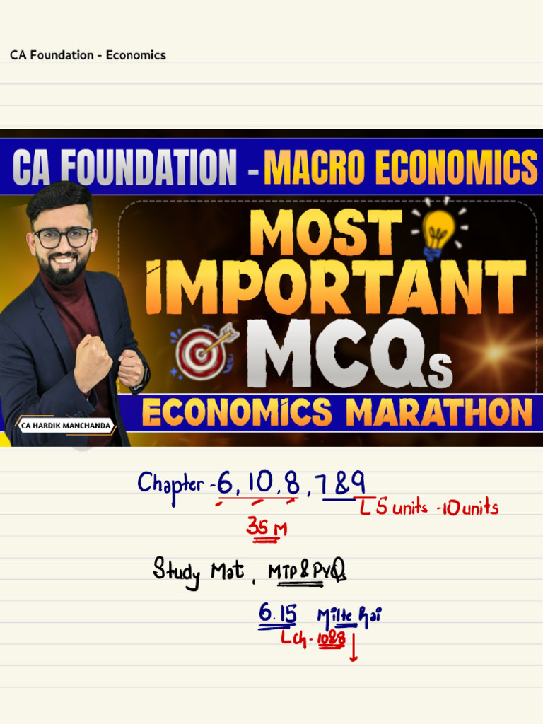 Compiled MCQs_MACRO_CA Hardik Manchanda | PDF | Demand For Money | Gross Domestic Product