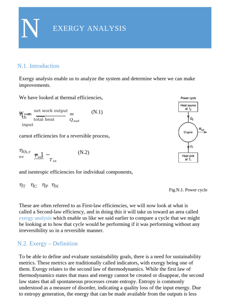 Exergy | PDF | Exergy | Second Law Of Thermodynamics