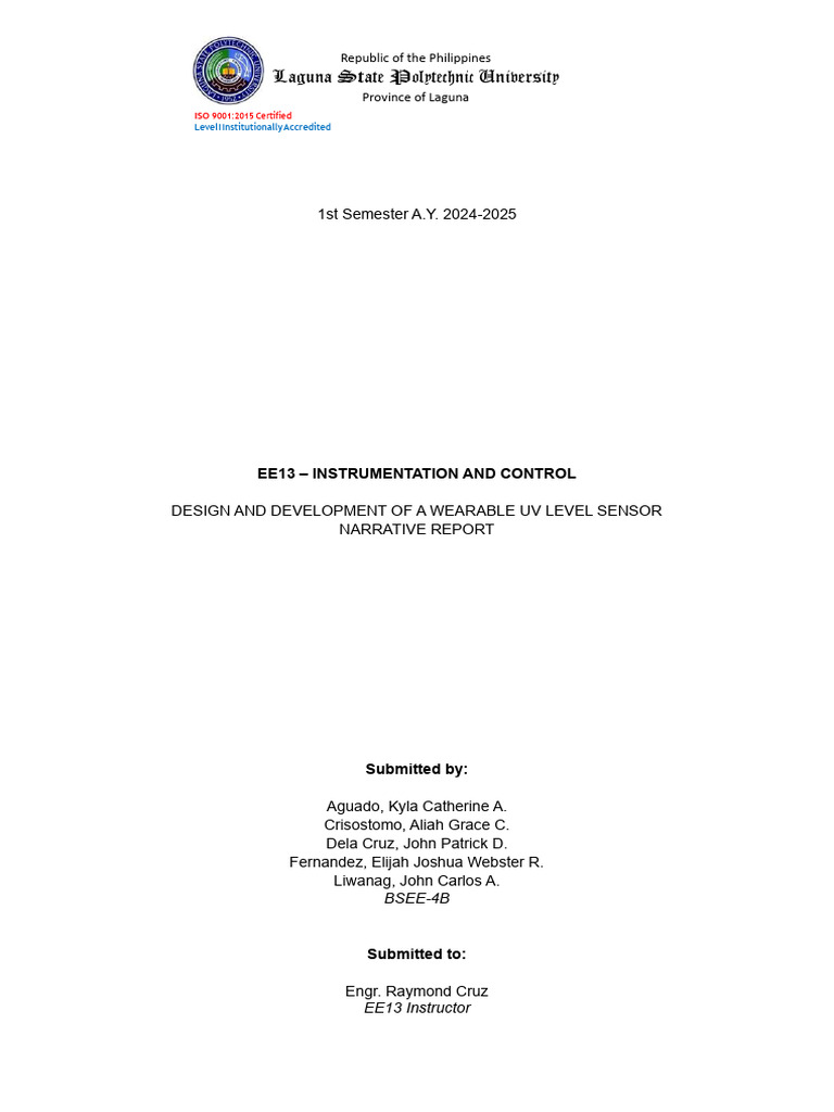 ee13-narrative-report | PDF | Ultraviolet | Arduino