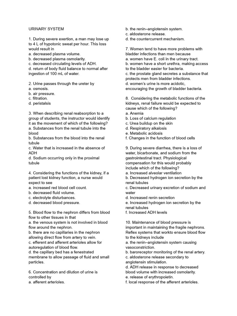 Prac Ques | PDF | Heart | Kidney