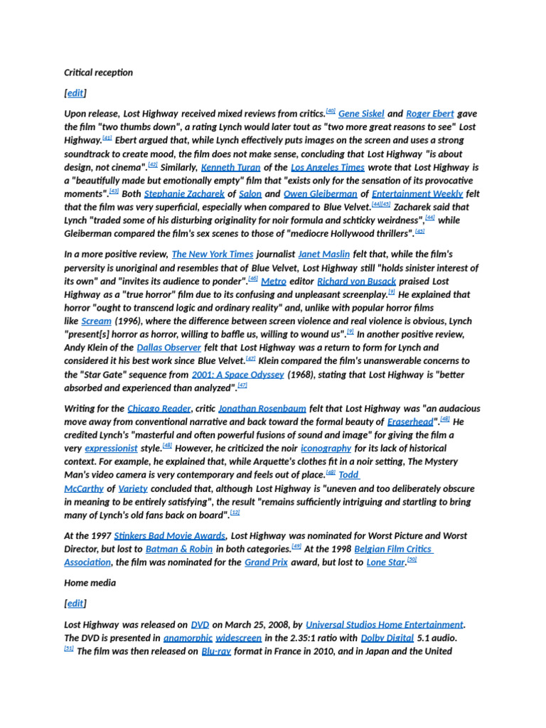 Critical reception | PDF | Video