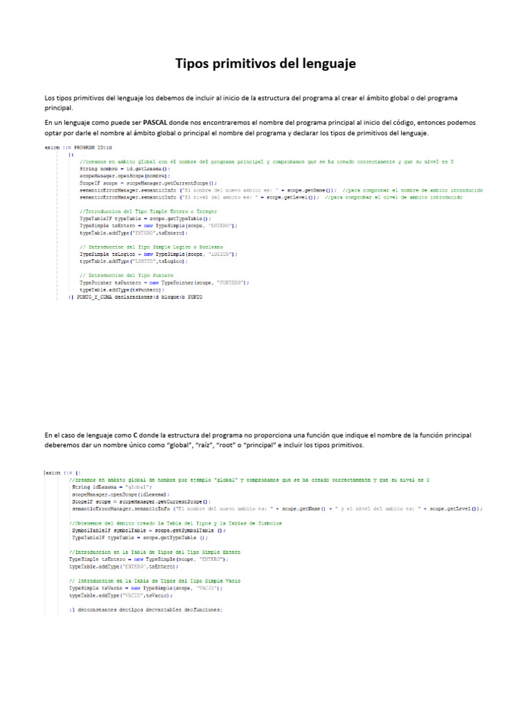 Tipos Primitivos Del Lenguaje | PDF