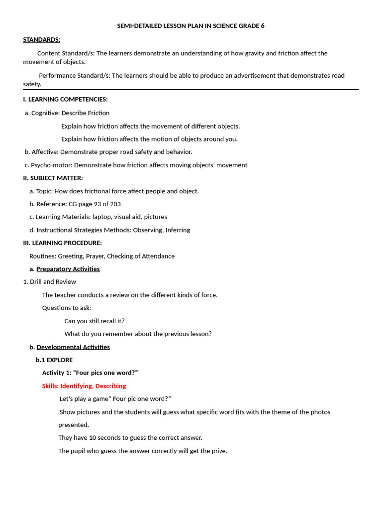 Cot-science 6 3rd Quarter | PDF | Friction | Learning Cot-science 6 3rd Quarter | PDF | Friction | Learning