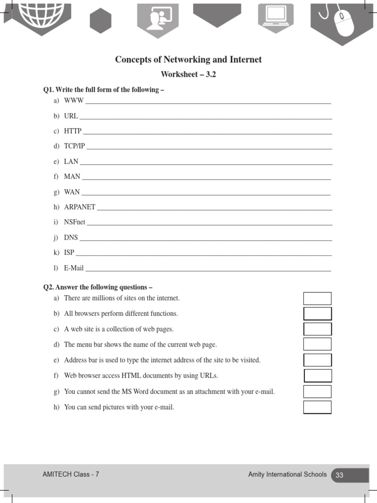 Worksheet 3.2 | PDF | World Wide Web | Internet & Web