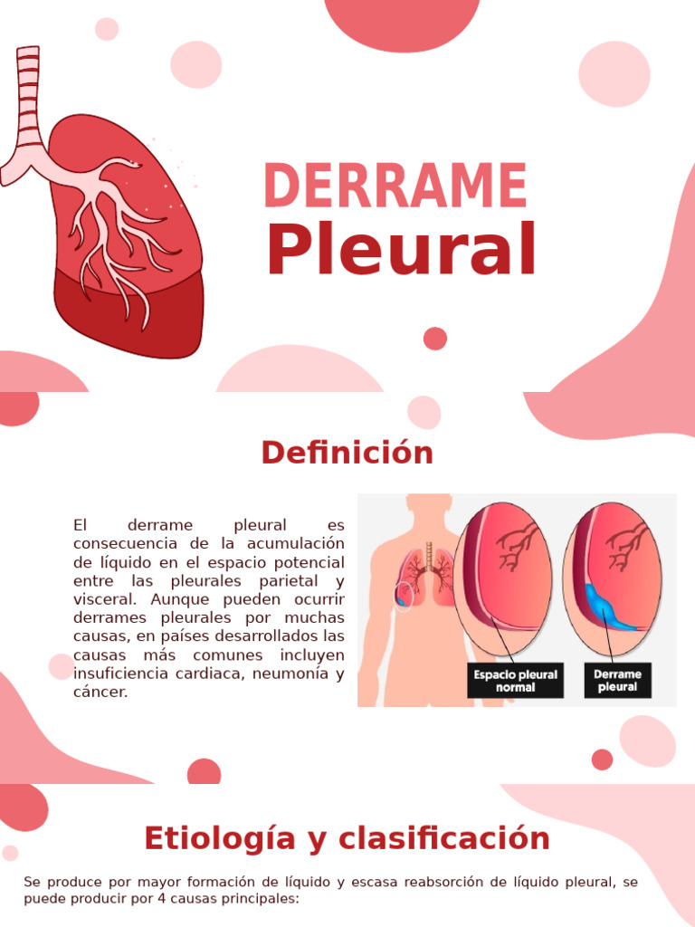 Derrame Pleural | PDF | Enfermedades y trastornos | Medicina