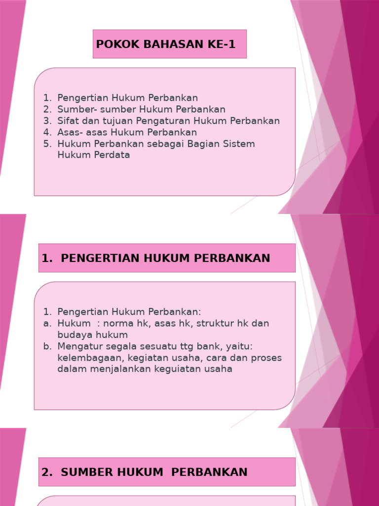 Pb.1 Pengertian Dan Dasar HK Perbankan | PDF