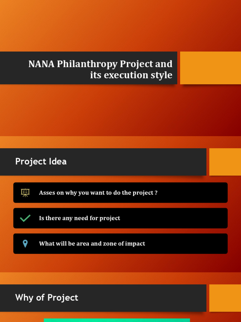 Philanthropic Project Execution Step Wise Approach | PDF