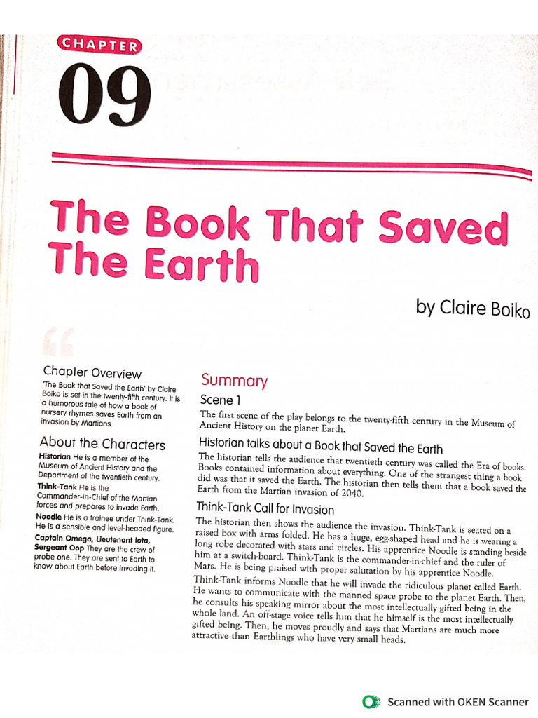 English - Lesson - 9 - (The Book That Saved The Earth) ... | PDF