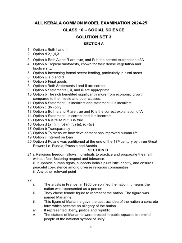 SOCIAL SCIENCE SET 3 | PDF | Mahatma Gandhi | Economic Growth