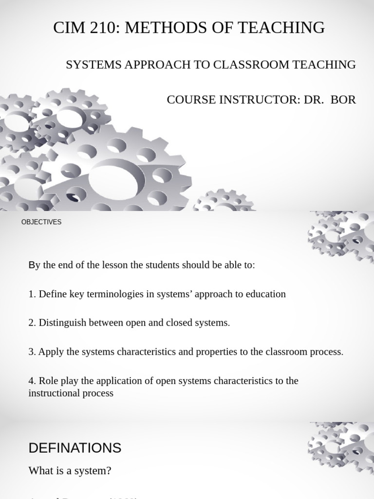 Cim 210 Systems Approach-1 | PDF | System | Learning
